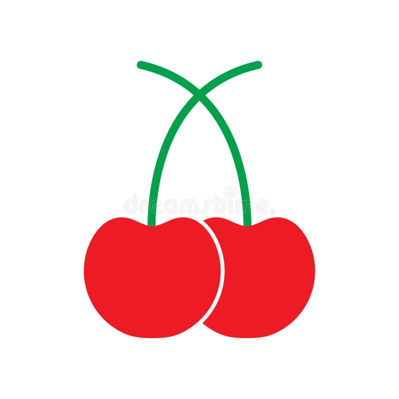 Cherry icon. cherry sign stock illustration. Illustration of natural ...