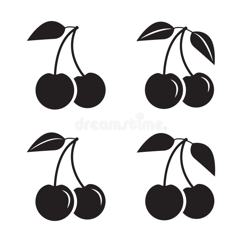 Cherry icon. cherry sign stock illustration. Illustration of natural ...