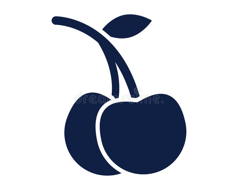 Cherry Icon Glyph Cool Cute Icon Pack Stock Vector - Illustration of ...