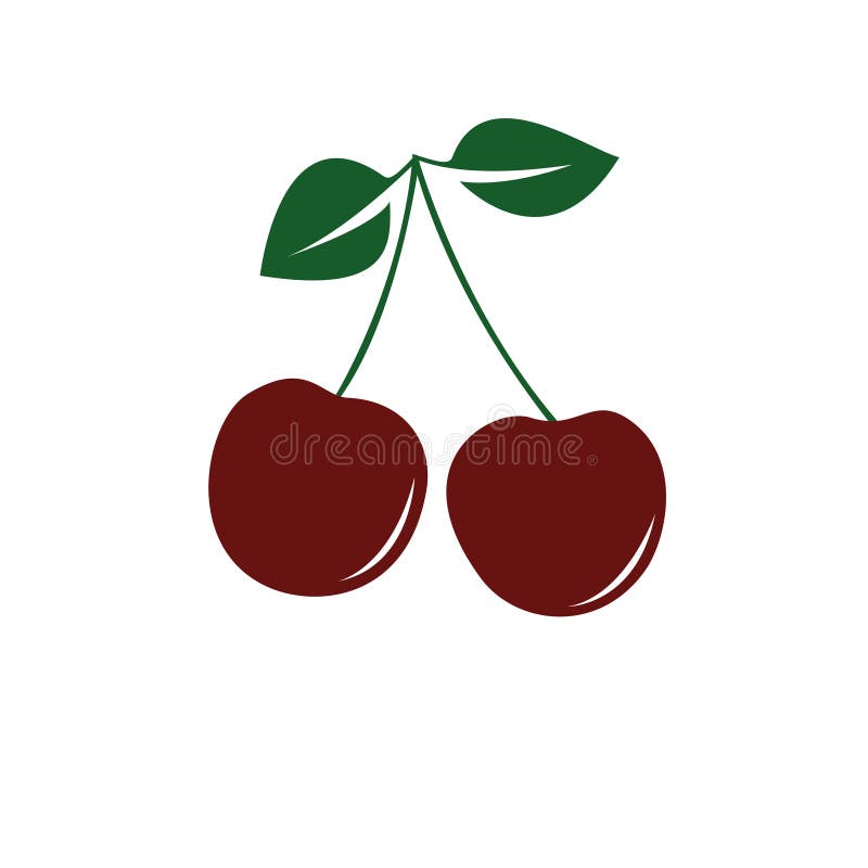 Cherry icon stock illustration. Illustration of color - 79066591