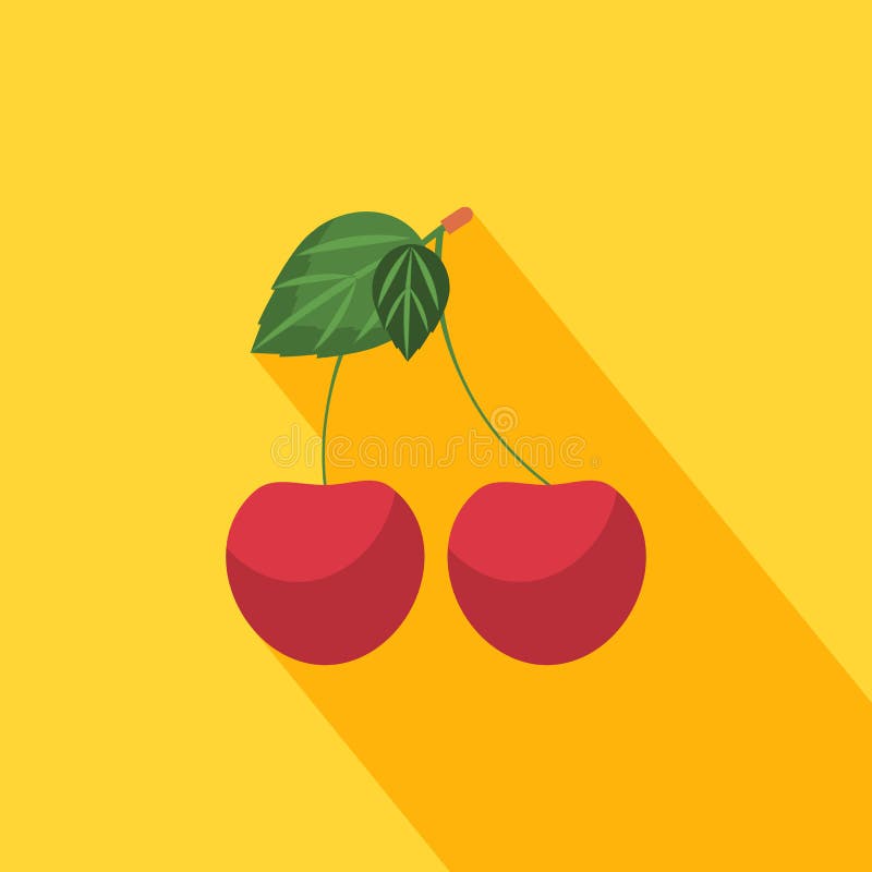 Cherry icon stock vector. Illustration of freshness, macro - 43112811