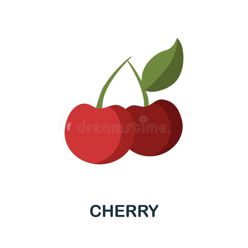 Cherry Icon. Simple Element from Fruits Collection. Creative Cherry ...