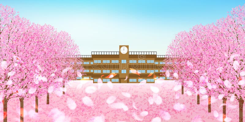 Cherry Illustration Material that Imaged Japanese Spring Stock Vector ...