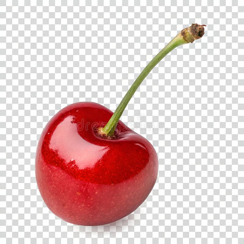 Cherry Isolated on Transparent Background Stock Image - Image of ...