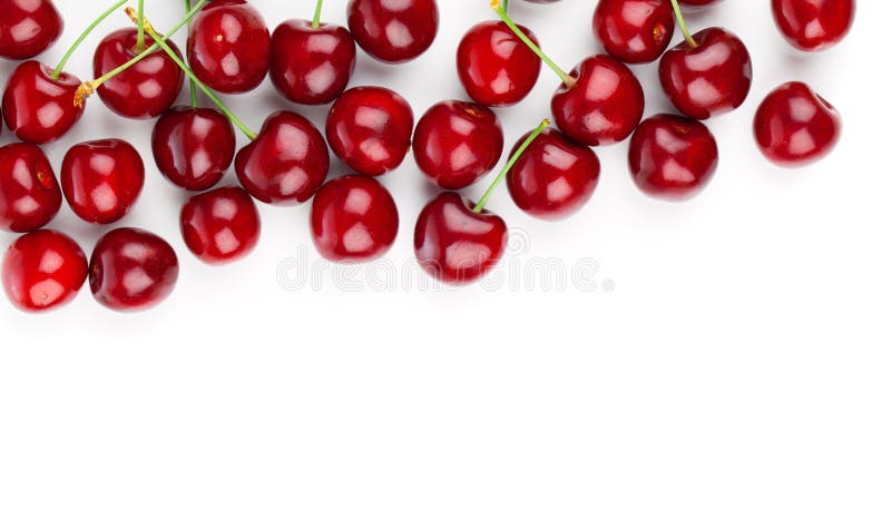 Ripe Cherry Corner Border with Copy Space Stock Photo - Image of ...