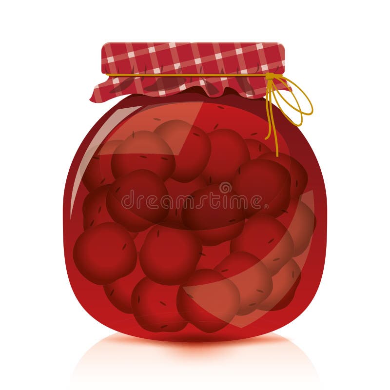 Sweet Black Currant Purple Jam Glass Jar Filled with Berry with ...