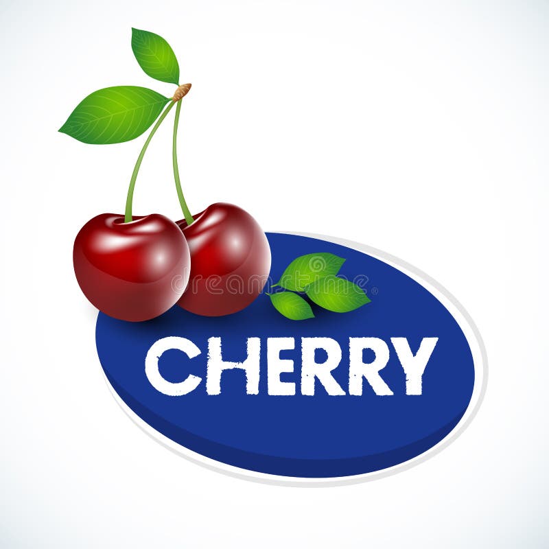 Cherry Label Template.Vector Illustration on the Theme of the Logo for ...