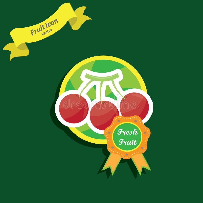 Cherry label stock vector. Illustration of vibrant, label - 58839312