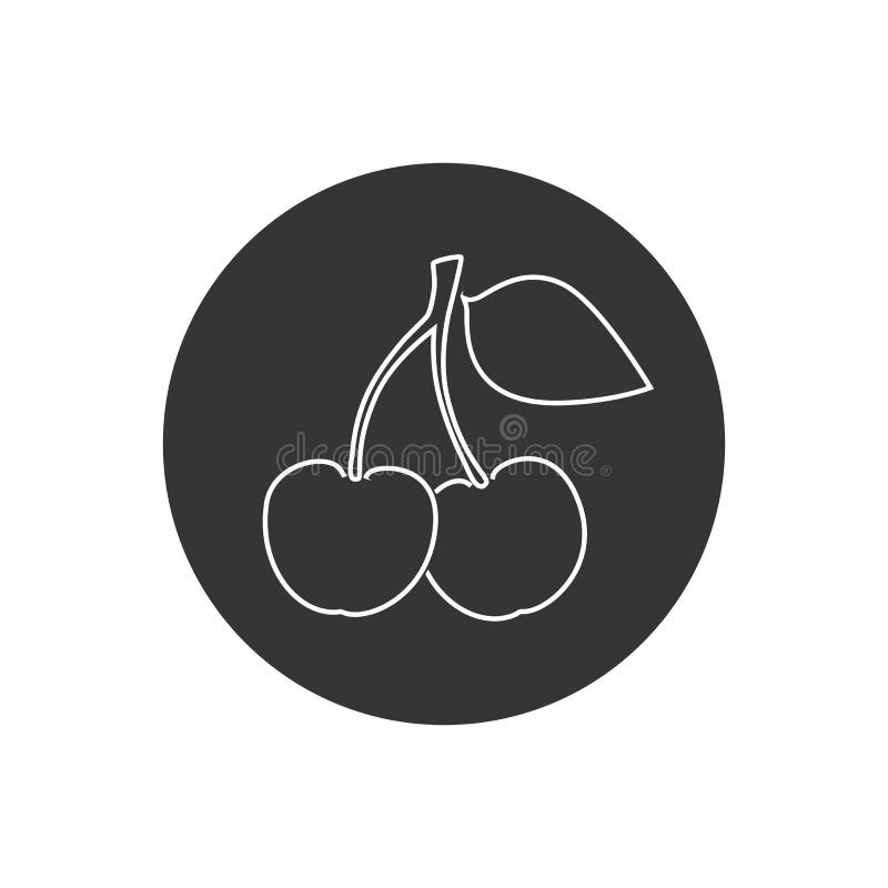 Cherry - one line drawing. stock vector. Illustration of abstract ...