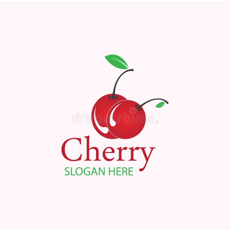 Cherry Logo Design Template. Vector Illustration Stock Vector ...