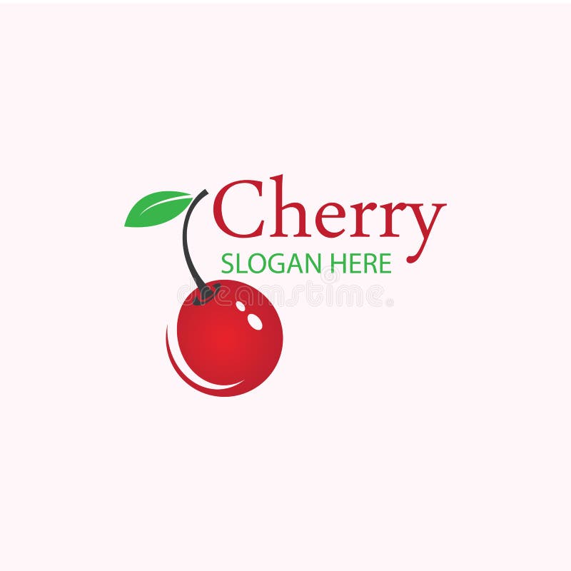 Cherry Logo Design Template. Vector Illustration Stock Vector ...