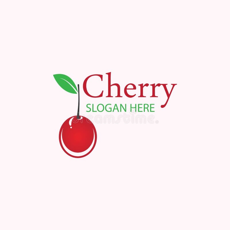 Cherry Logo Design Template. Vector Illustration Stock Vector ...