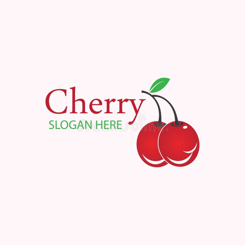 Cherry Logo Design Template. Vector Illustration Stock Vector ...