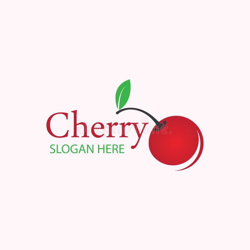 Cherry Logo Design Template. Vector Illustration Stock Vector ...