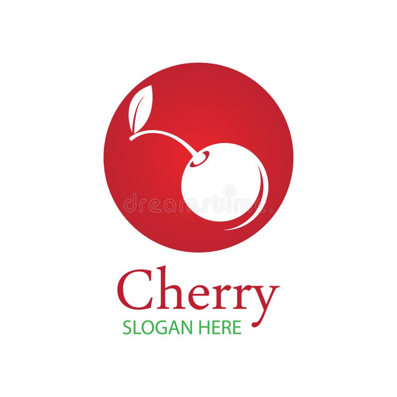 Cherry Logo Design Template. Vector Illustration Stock Vector ...