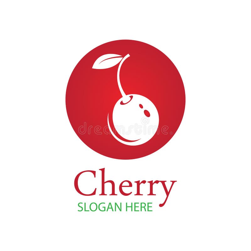 Cherry Logo Design Template. Vector Illustration Stock Vector ...