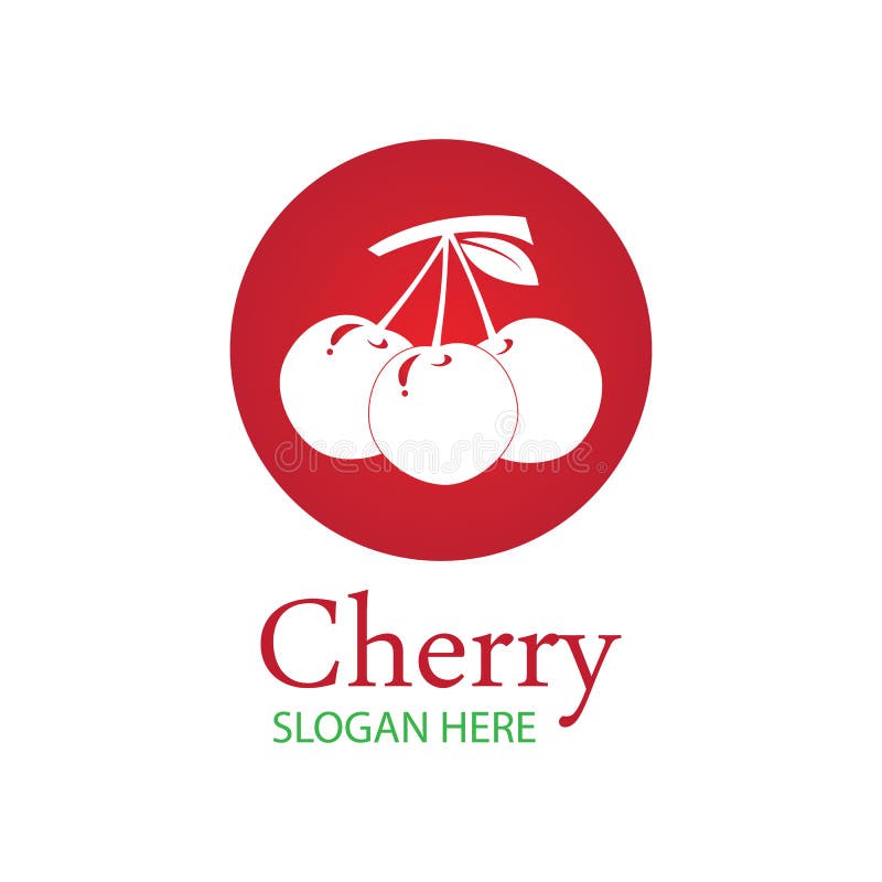 Cherry Logo Design Template. Vector Illustration Stock Vector ...