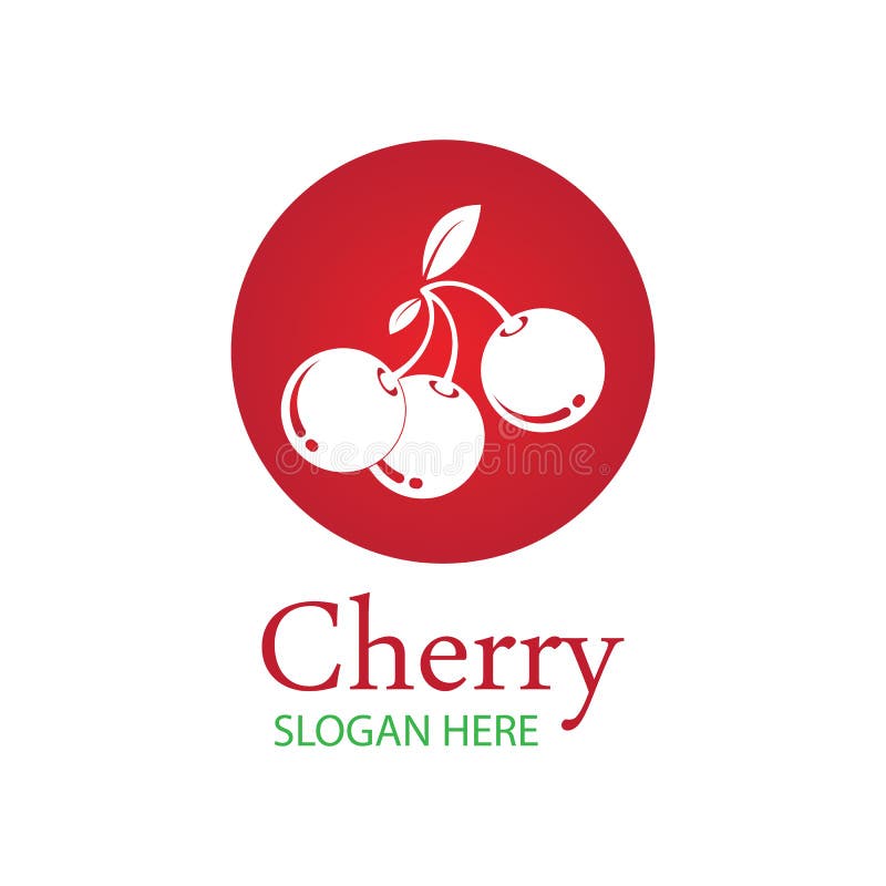 Cherry Logo Design Template. Vector Illustration Stock Vector ...