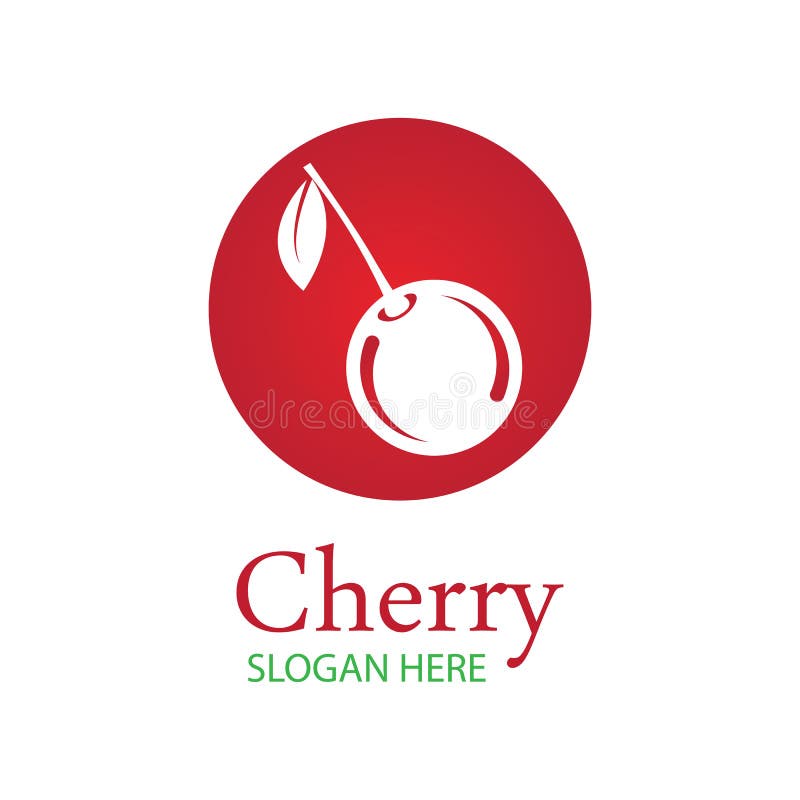 Cherry Logo Design Template. Vector Illustration Stock Vector ...