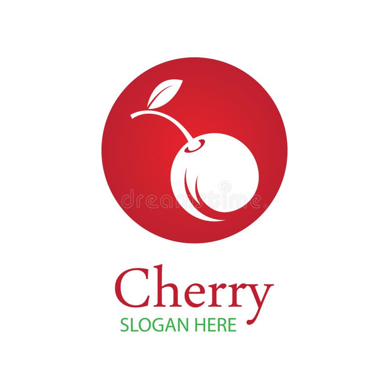 Cherry Logo Design Template. Vector Illustration Stock Vector ...