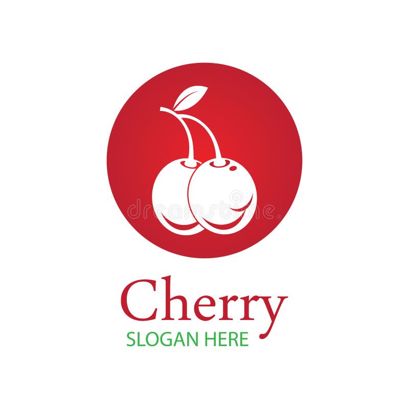 Cherry Logo Design Template. Vector Illustration Stock Vector ...