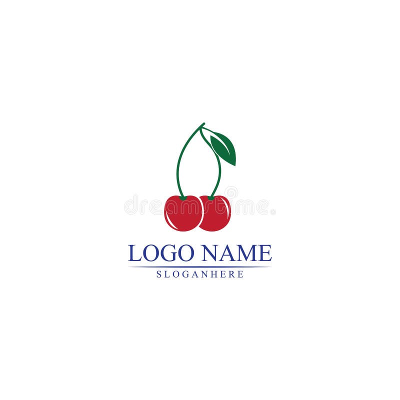 Cherry Logo Design Template. Vector Illustration Stock Vector ...