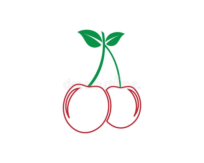 Cherry Logo Template Design Stock Vector - Illustration of dessert ...