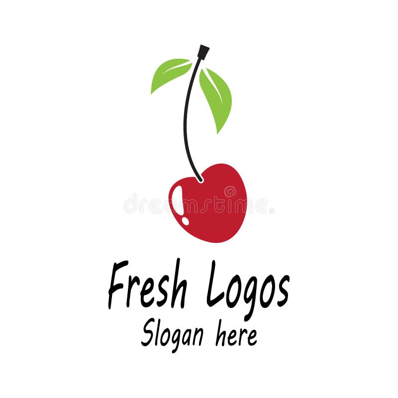 Cherry Logo Template Design Illustration Stock Vector - Illustration of ...
