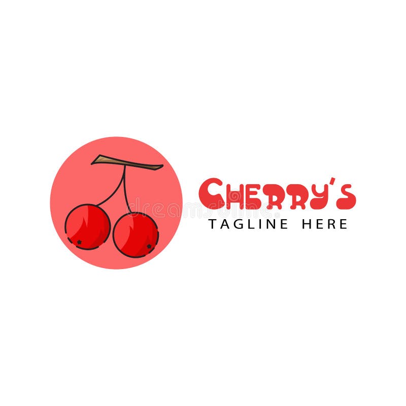 Cherry Logo Template Design Vector Stock Vector - Illustration of diet ...