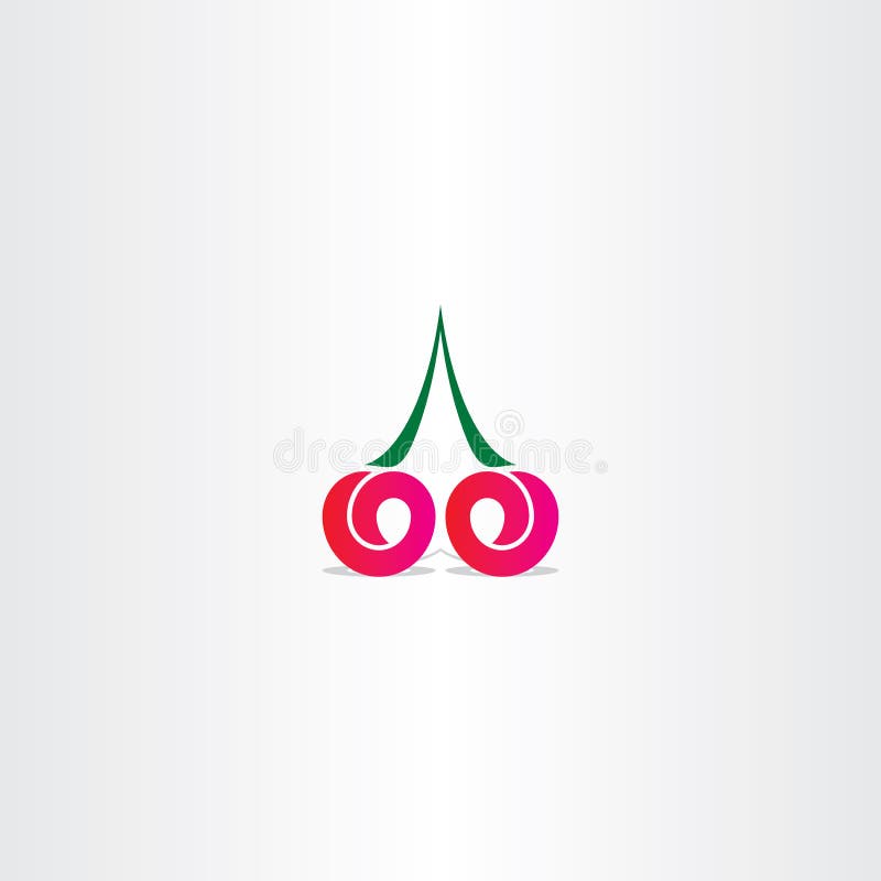 Cherry Logo Vector Stylized Icon Design Stock Vector - Illustration of ...