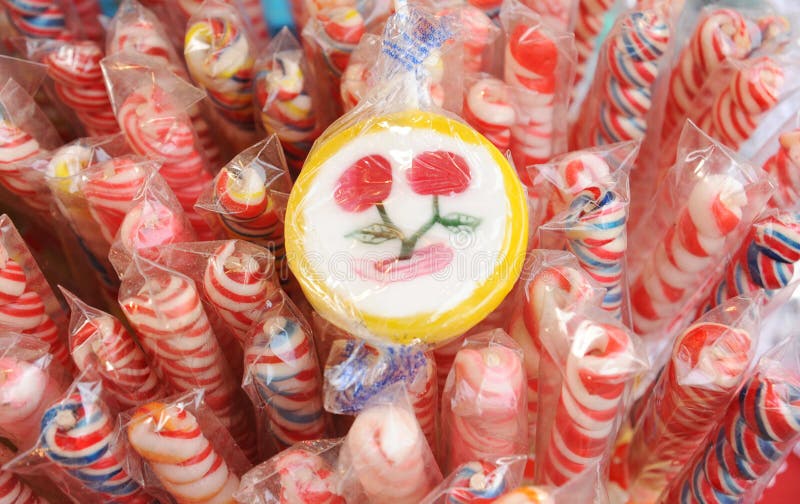 Cherry lollipop stock image. Image of pile, children - 66309885