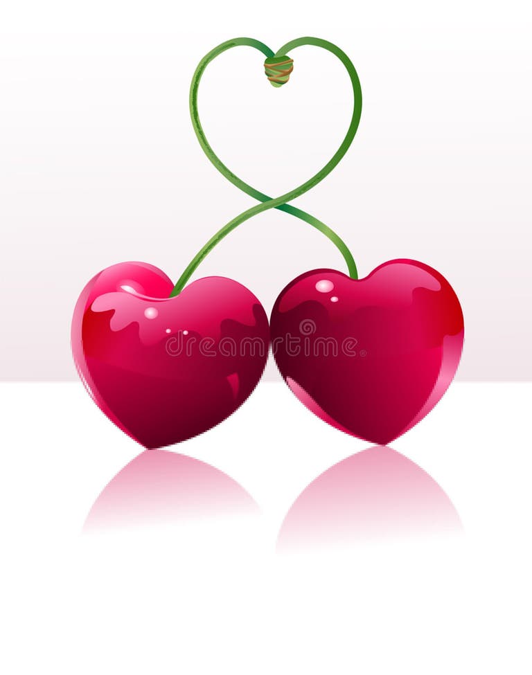 Cherry Hearts Stock Illustrations – 2,515 Cherry Hearts Stock ...