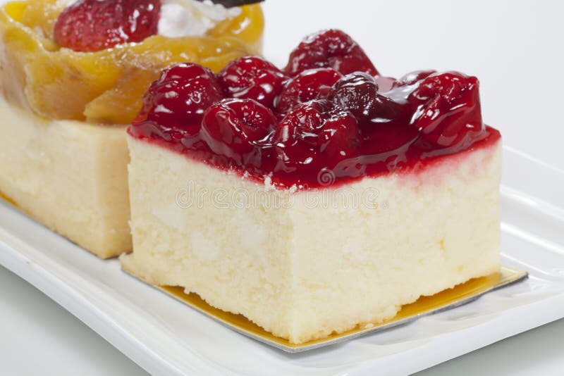 Cherry and mango bakery stock photo. Image of cream, food - 25212726