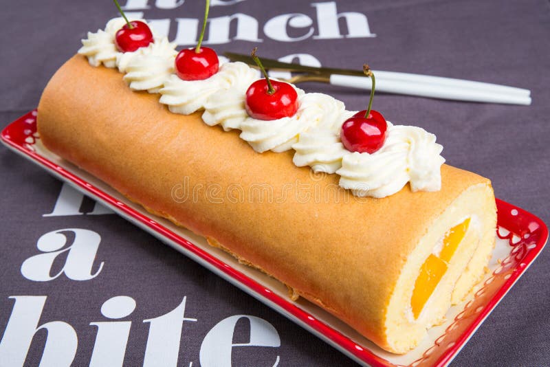 Cherry mango cake stock photo. Image of cake, fruit, yummy - 72574194