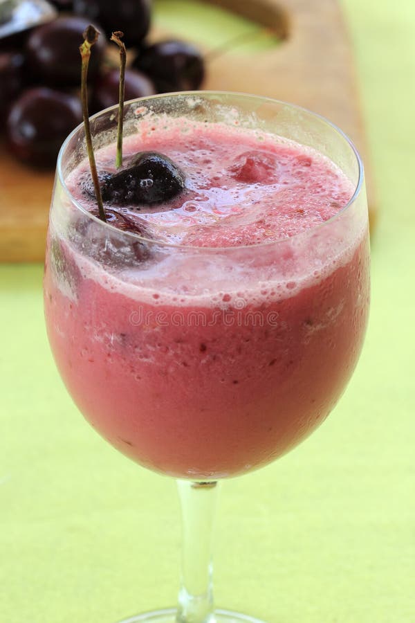 Cherry Milkshake stock photo. Image of cherry, beverage - 37832210