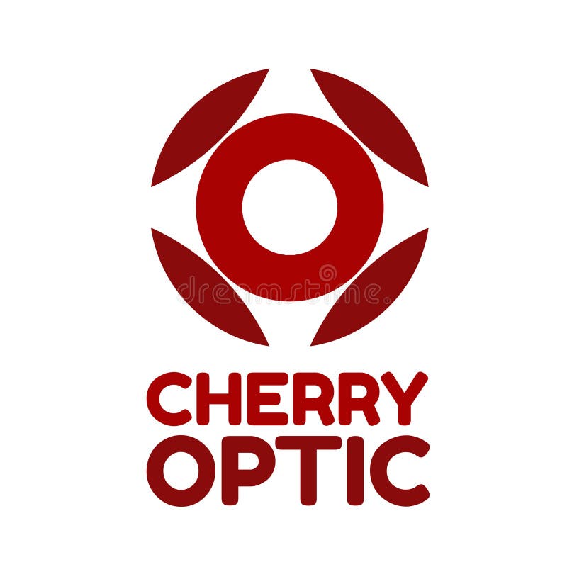 Red Cherry Optic Circle Abstract Logo Design Illustration Stock Vector ...