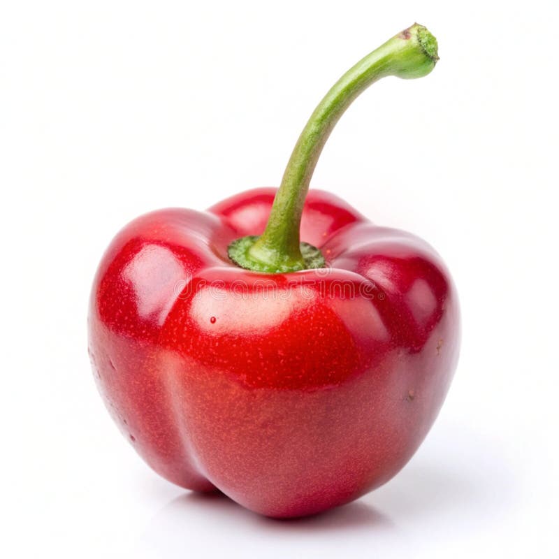 Cherry Pepper Isolated on White Background Stock Photo - Image of ...
