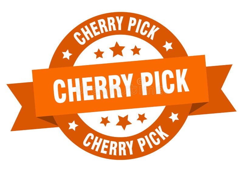 Cherry Pick Round Ribbon Isolated Label. Cherry Pick Sign Stock Vector ...