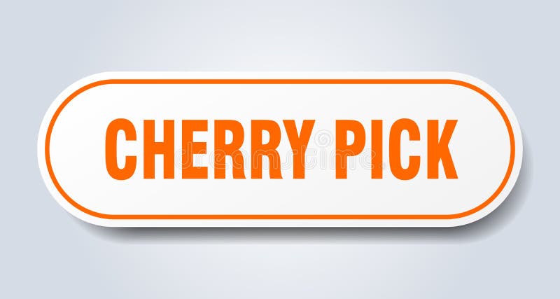 Cherry pick sticker. stock vector. Illustration of badge - 197148209