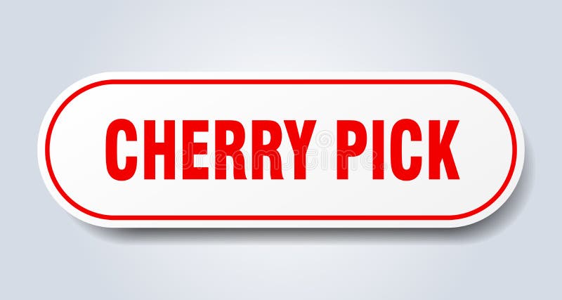 Cherry pick sticker. stock vector. Illustration of rounded - 197151233
