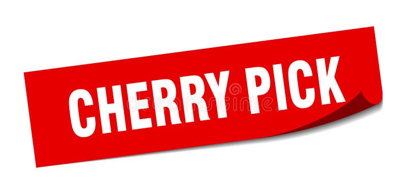Cherry Pick Sticker. Cherry Pick Square Sign Stock Vector ...
