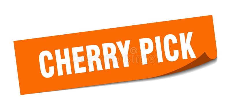 Cherry Pick Sticker. Cherry Pick Square Sign Stock Vector ...