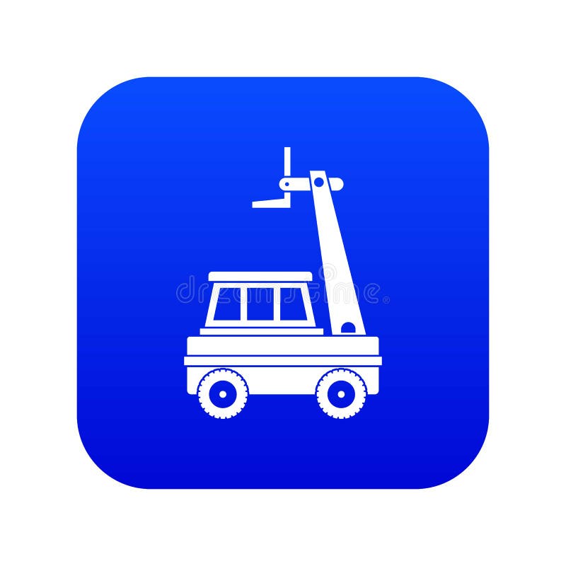 Cherry Picker Icon Digital Blue Stock Vector - Illustration of industry ...