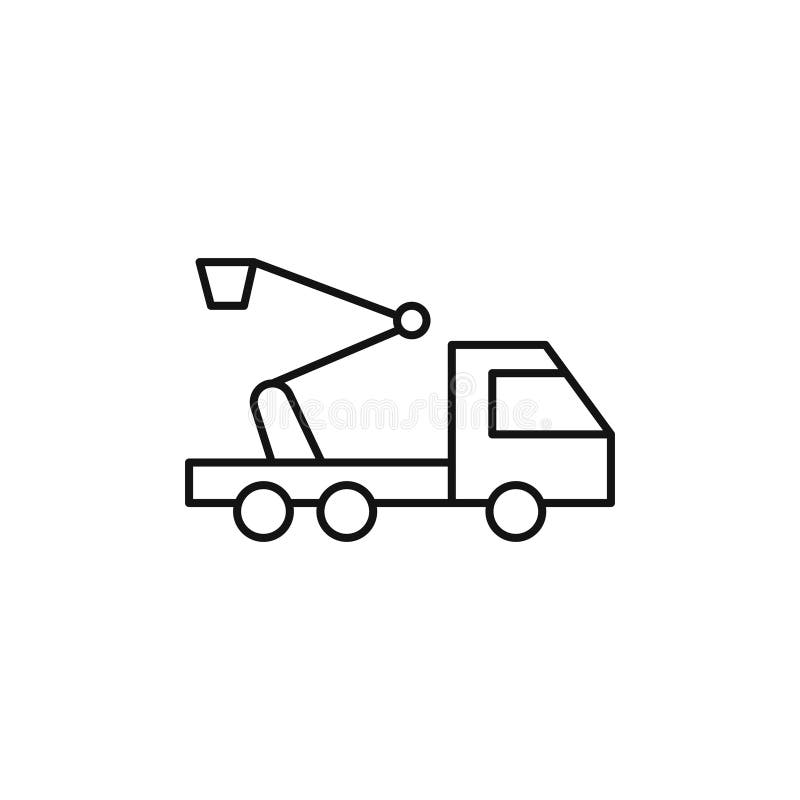 Cherry Picker Icon Symbol on White Background Stock Vector ...