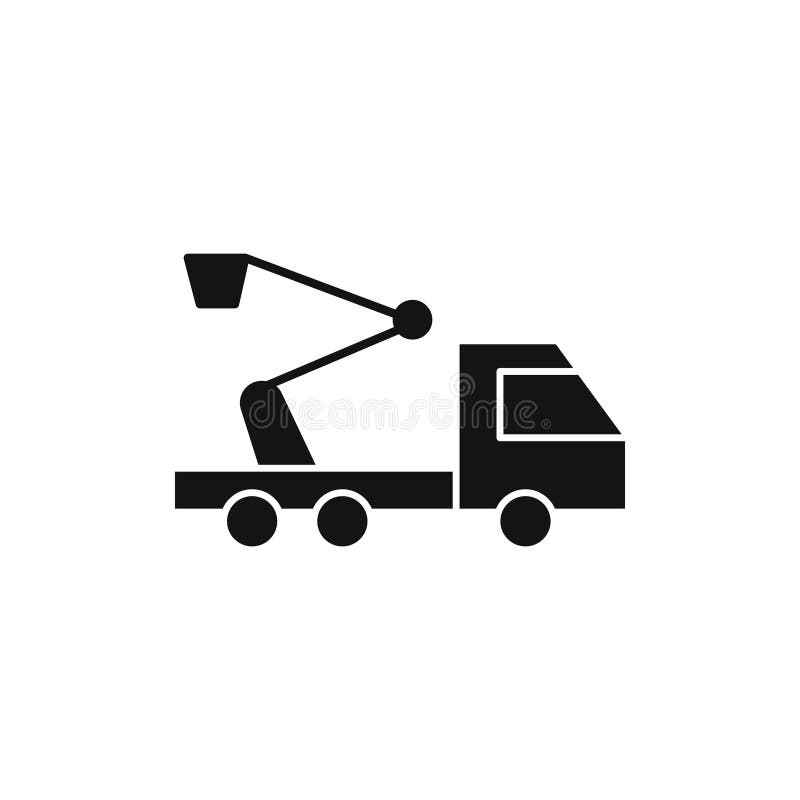Cherry Picker Icon Symbol on White Background Stock Vector ...
