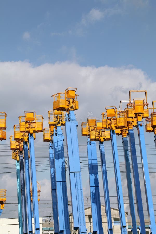 Cherry picker stock photo. Image of hydraulic, clouds - 36209166