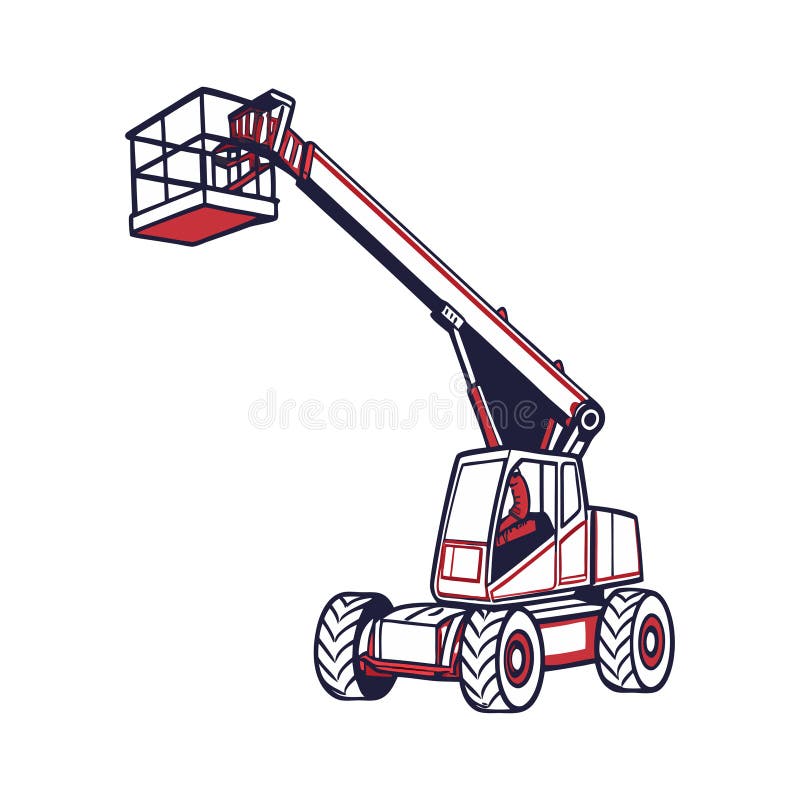 Cherry Picker Lift Silhouette Stock Illustrations – 51 Cherry Picker ...