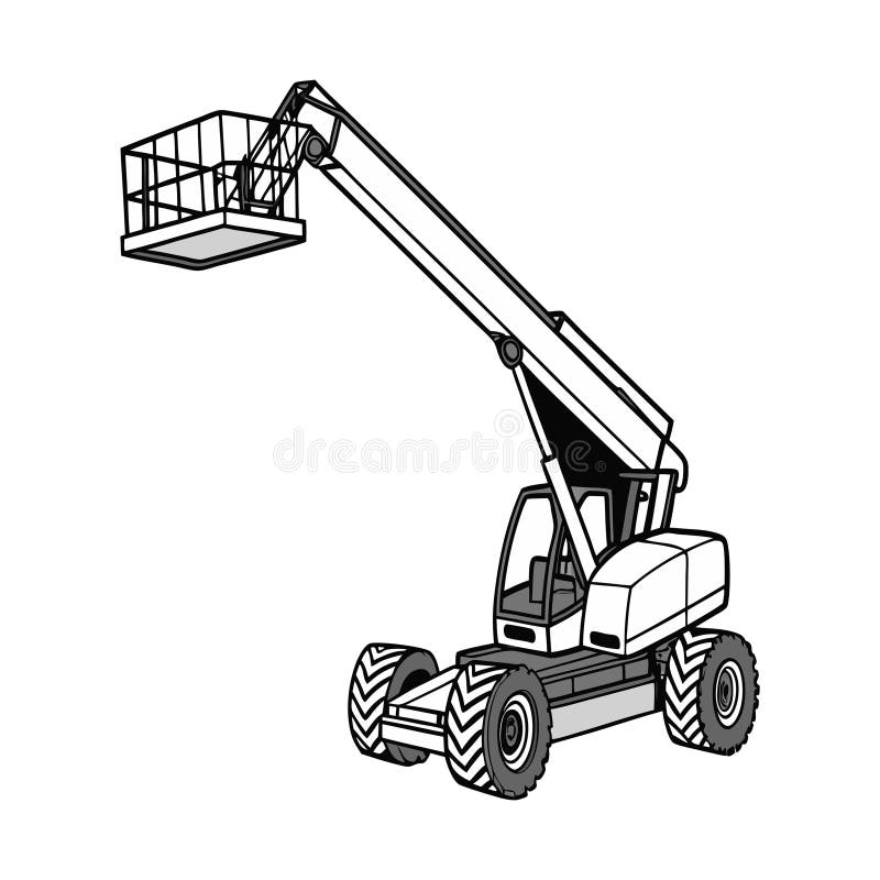 Cherry Picker Vector Illustration 5 Stock Vector - Illustration of ...