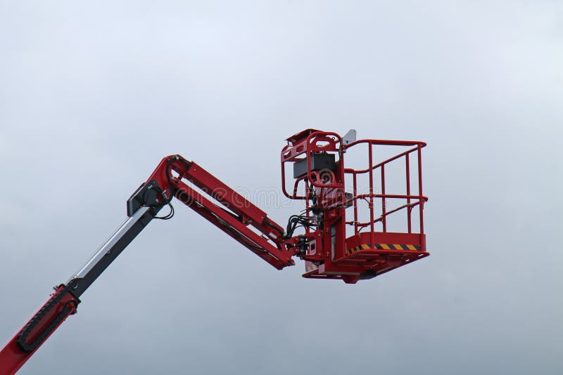 Cherry Picker Vehicle. stock photo. Image of height - 233593238