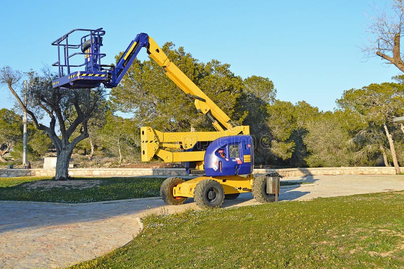 A Work Platform - Industry Construction Cherry Picker Stock Photo ...
